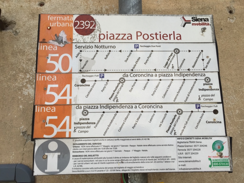 Siena’s Local, Intercity Bus System – The Siena Visitor