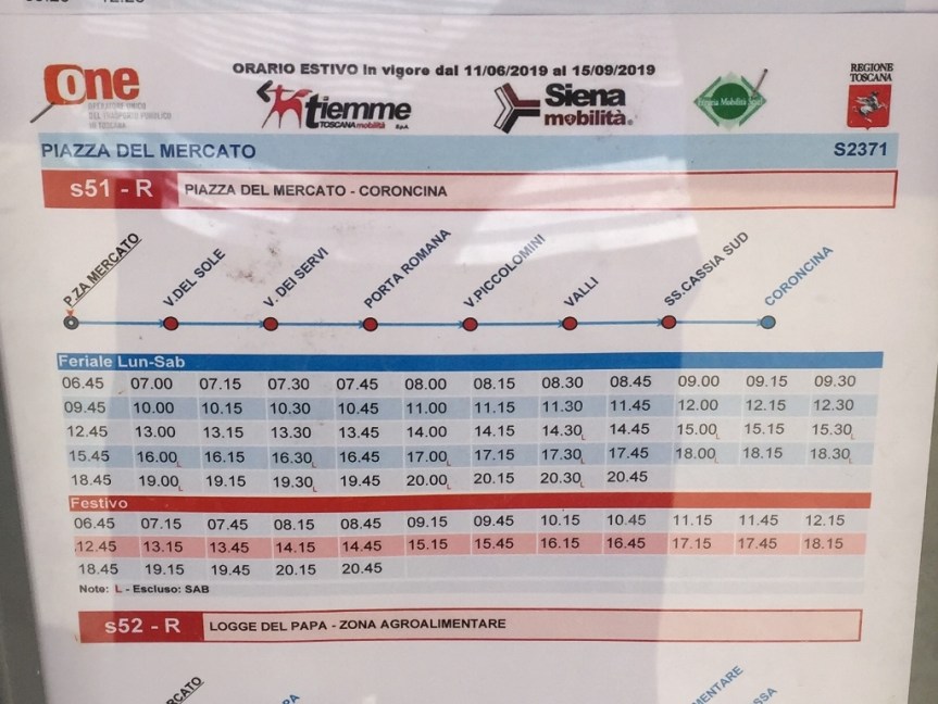 Siena’s Local, Intercity Bus System – The Siena Visitor